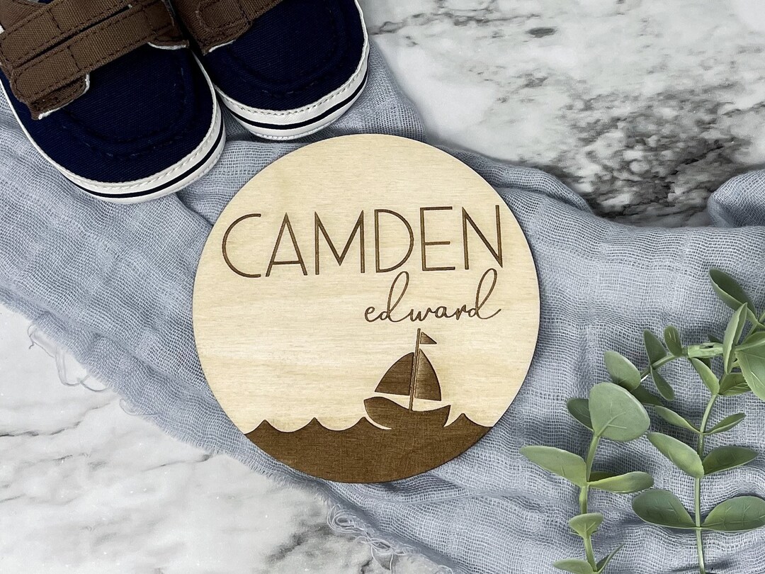 Nautical Name Sign, Baby Name Announcement, Ocean Nursery Decor, Baby ...