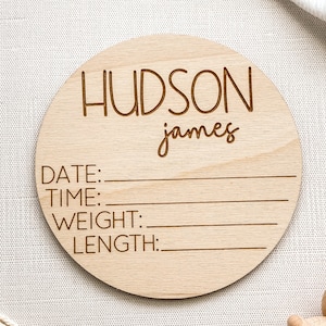 Baby Name Sign, Birth Stats Sign, Baby Name Announcement, Hospital Name ...