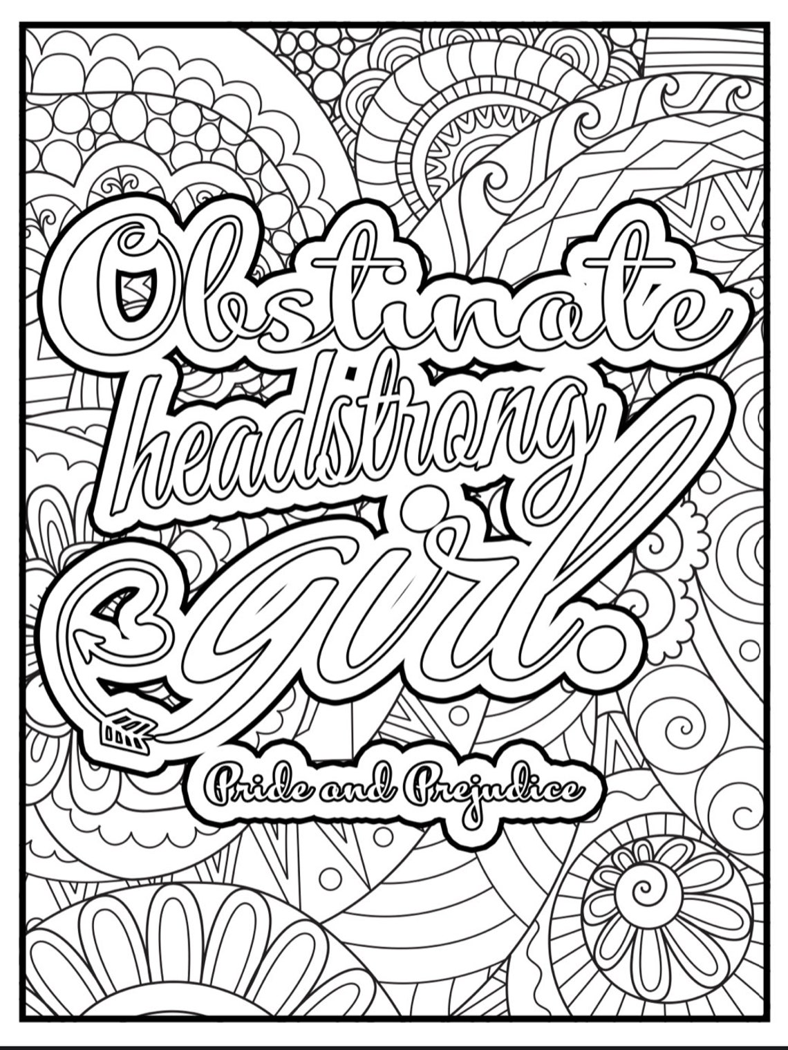 Obstinate Headstrong Girl Coloring Page/digital/instant Download - Etsy