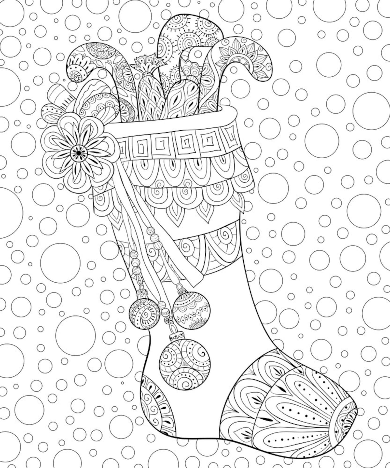Joy of Christmas Mandala Coloring Book | 71 Pages | Digital Download - Etsy