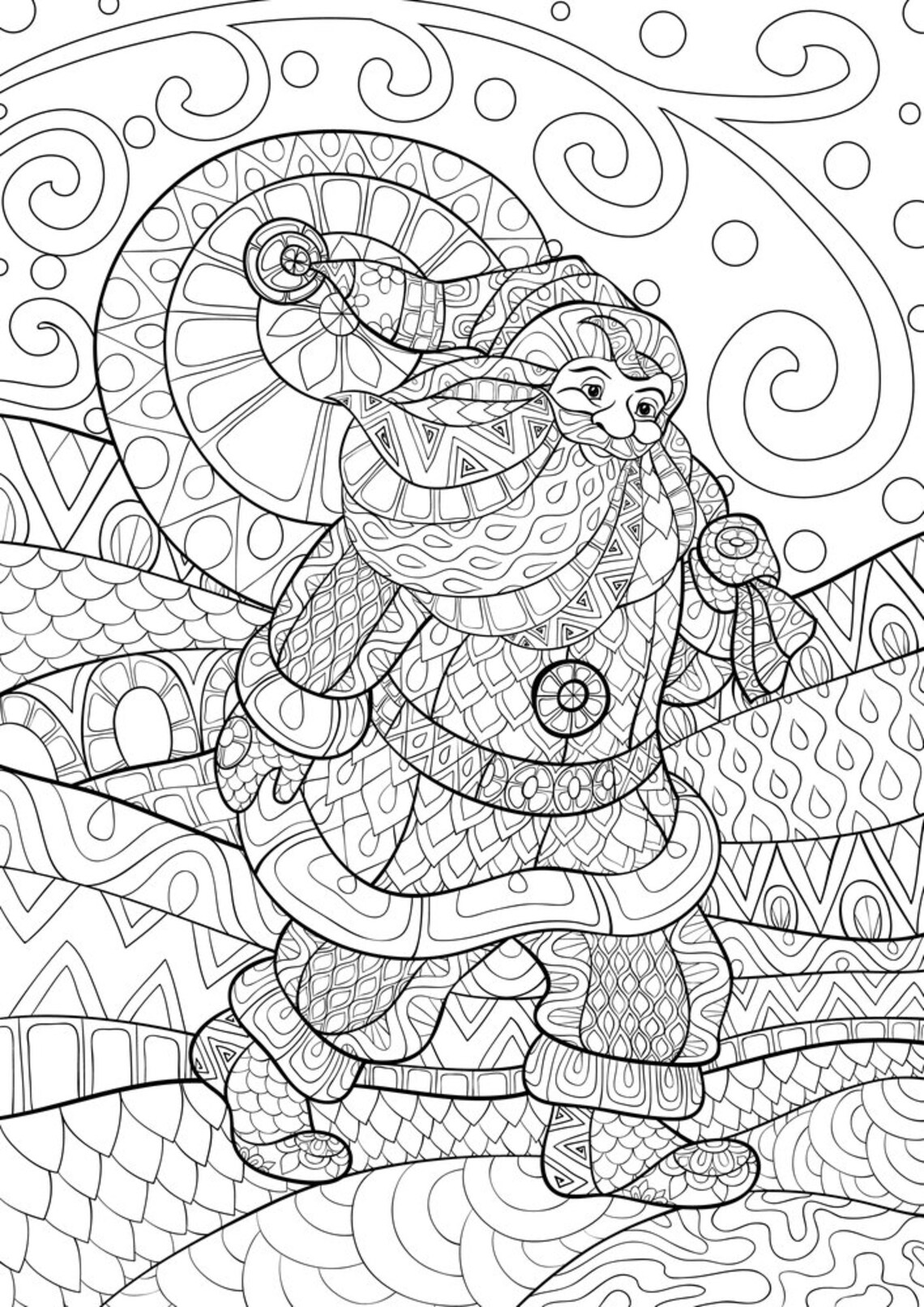Joy of Christmas Mandala Coloring Book | 71 Pages | Digital Download - Etsy