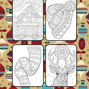 Joy of Christmas Mandala Coloring Book | 71 Pages | Digital Download - Etsy