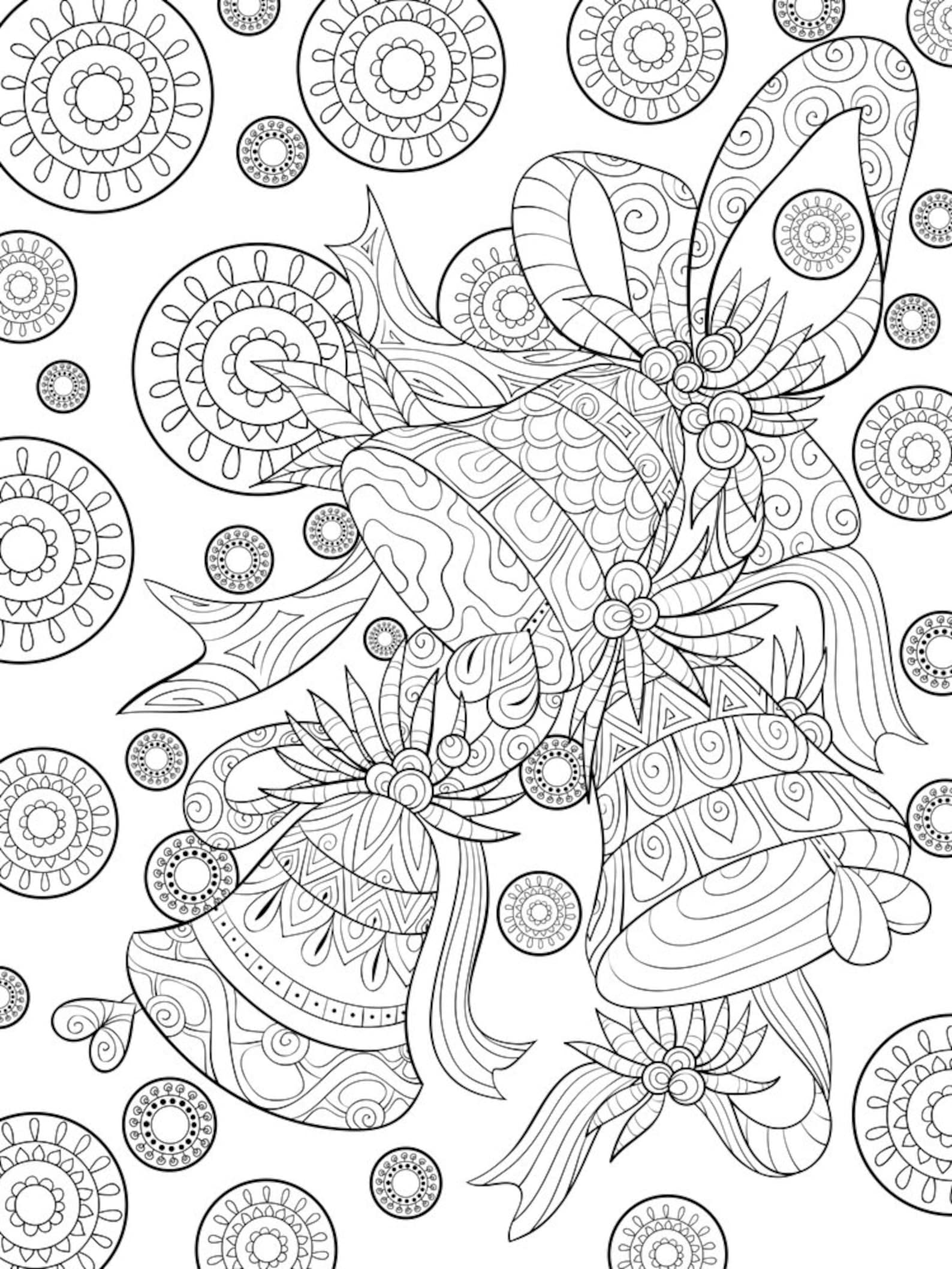 Joy of Christmas Mandala Coloring Book | 71 Pages | Digital Download - Etsy