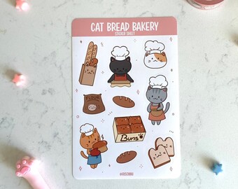 Bear Bakery Sticker Sheet - Etsy
