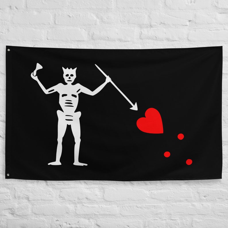 Blackbeard Flag Pirate Flag Edward Teach Flag Custom Flag Etsy