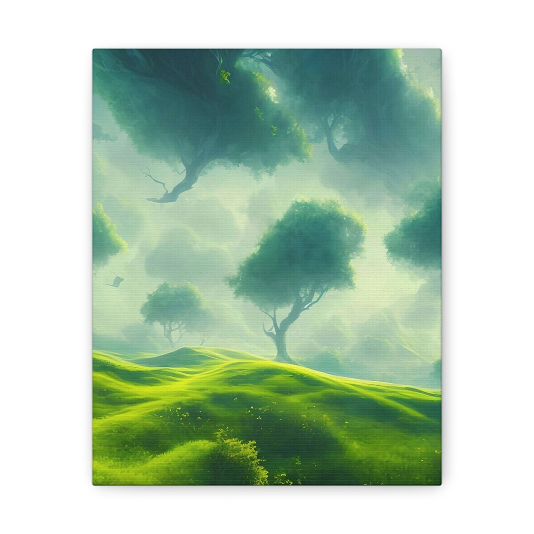 Misty Forest Oil Painting abstract Forest Art for Sale - Etsy