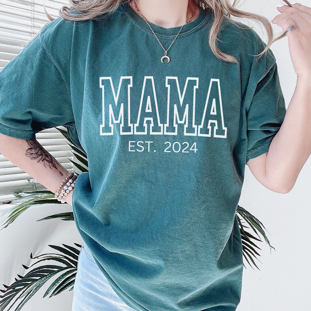 Custom Mama Shirt, Comfort Colors Mom Shirt, Mom T-shirt, Gifting Mom ...