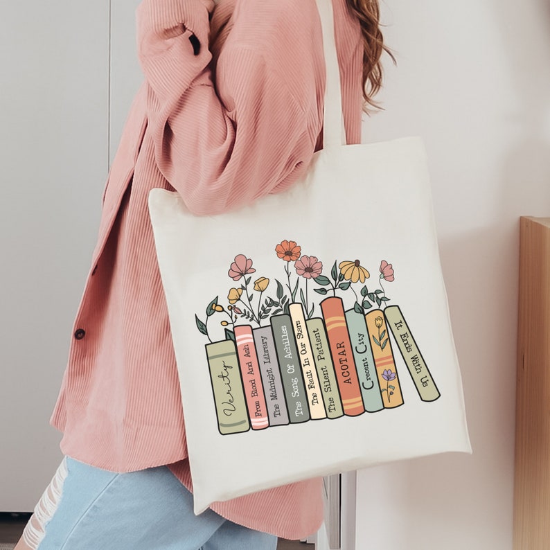 Custom Book Shelf Tote Bag, Booktrovert Bag, Reading Tote Bag, Library ...