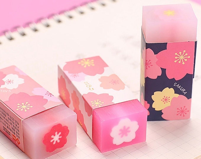 Sakura Erasers | Cute Flower Eraser - Etsy