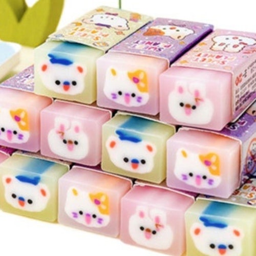 Kawaii Animal Erasers Rabbit Bear Cat and Dog Erasers - Etsy
