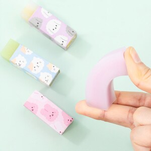 Kawaii Animal Erasers | Rabbit, Bear, Cat, and Dog Erasers - Etsy