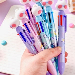 Kawaii Rabbit Ballpoint-pen 6 Colors in 1 Pen| Multiple Color - Etsy