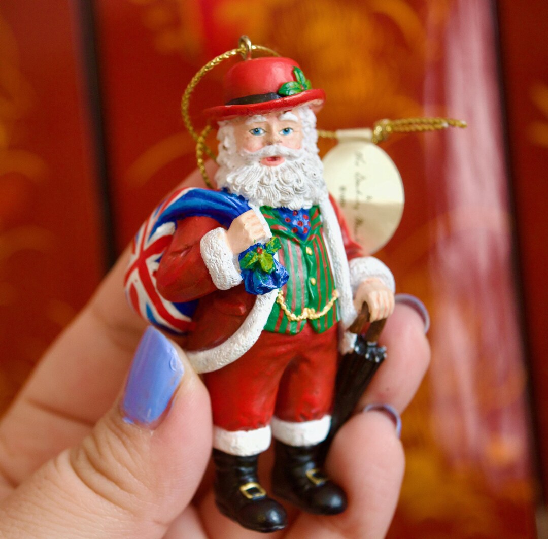 Danbury Mint Santa Around the World Christmas Tree Ornament -united ...