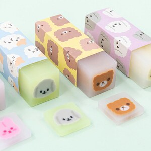 Kawaii Animal Erasers | Rabbit, Bear, Cat, and Dog Erasers - Etsy