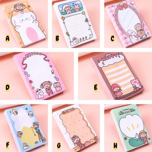 Kawaii Sticky Notes | 80 Sheets Kawaii Mini Note Pad - Etsy
