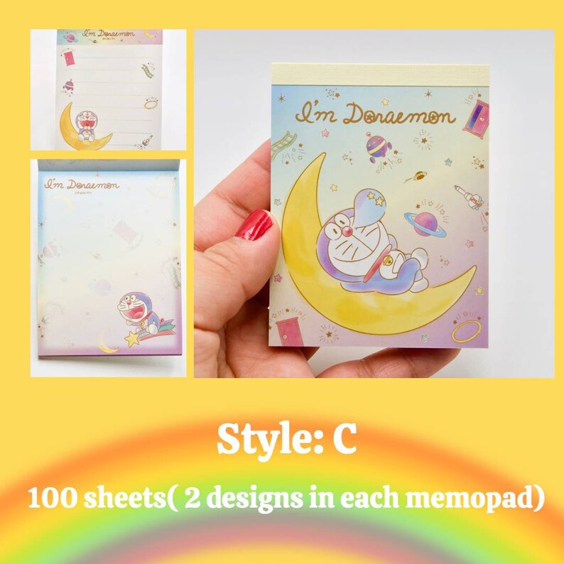Kawaii Mini Doraemon Memopad | 100 Sheets Memo-pad - Etsy