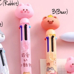 Cute Animals 6 Colors in 1 Pen| Multiple Color Ballpoint-pen - Etsy
