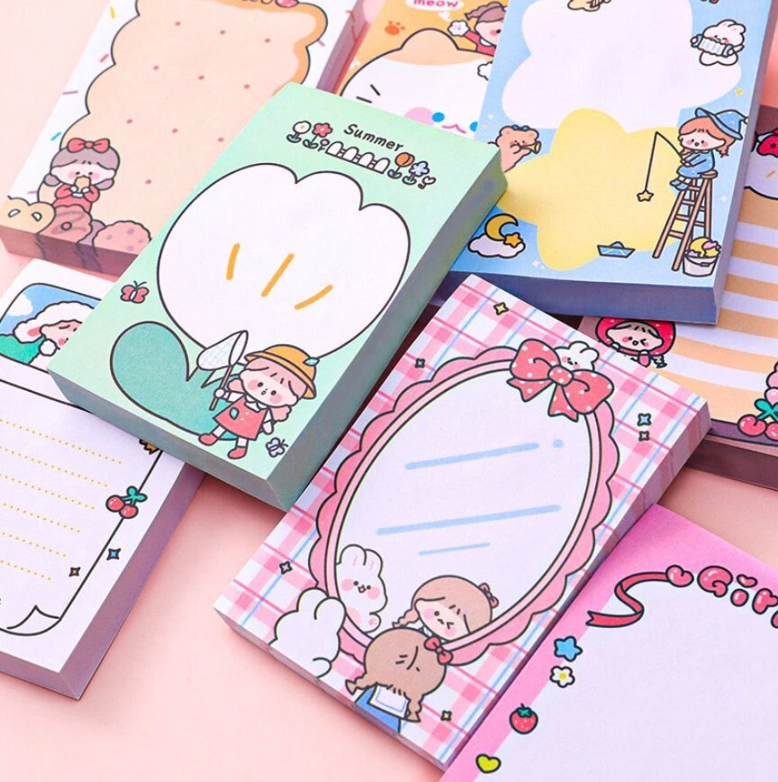 Kawaii Sticky Notes 80 Sheets Kawaii Mini Note Pad - Etsy