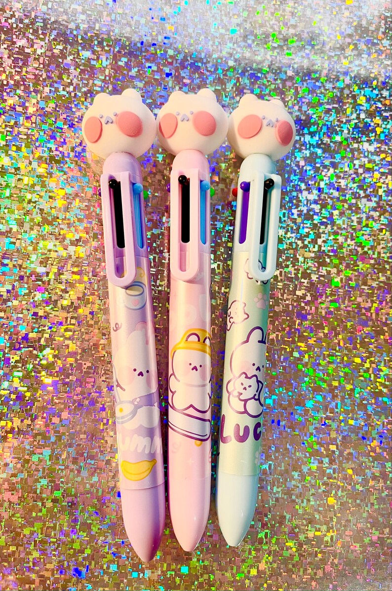 Kawaii Rabbit Ballpoint-pen 6 Colors in 1 Pen| Multiple Color - Etsy