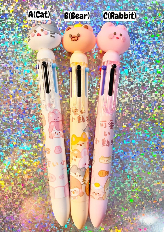 Cute Animals 6 Colors in 1 Pen Multiple Color Ballpoint-pen - Etsy