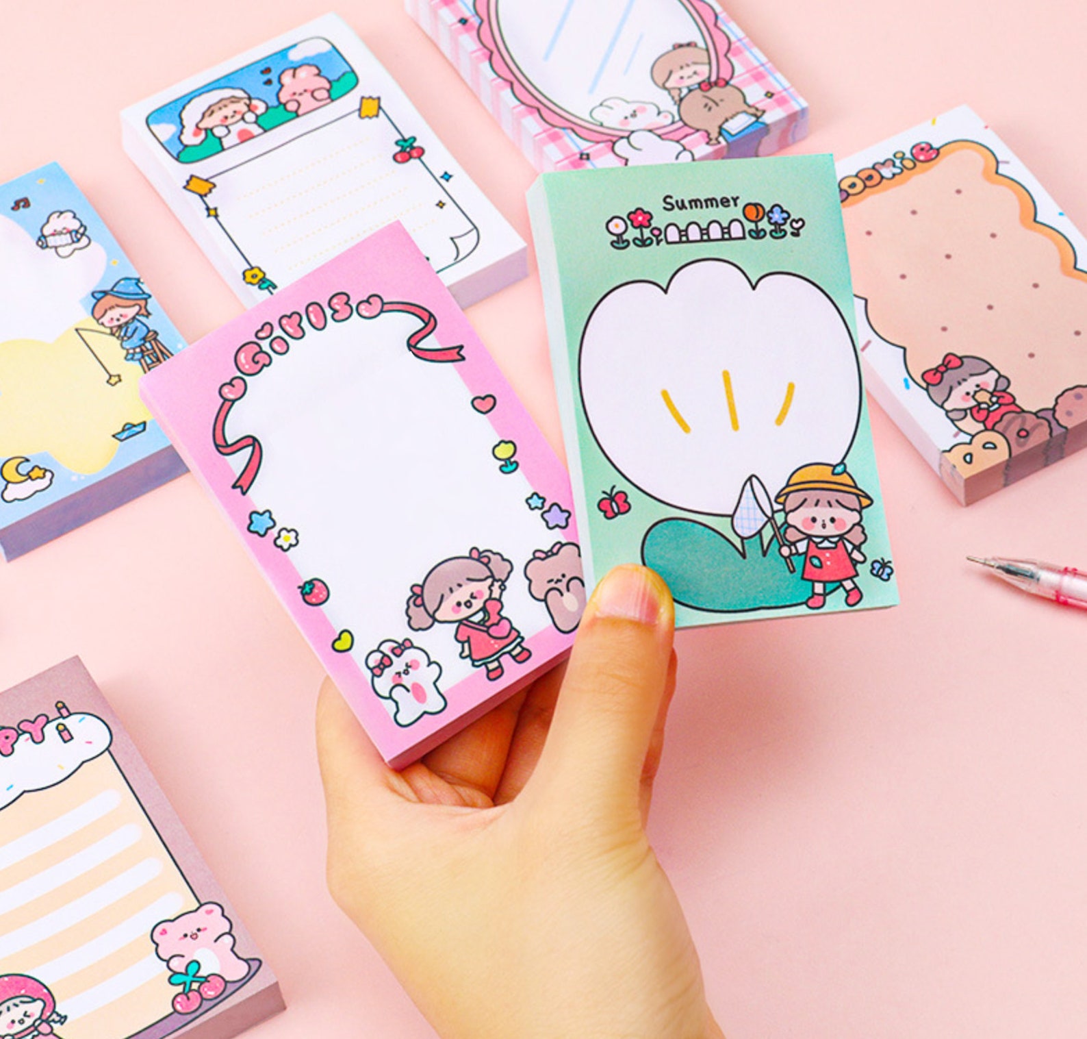 Kawaii Sticky Notes 80 Sheets Kawaii Mini Note Pad - Etsy