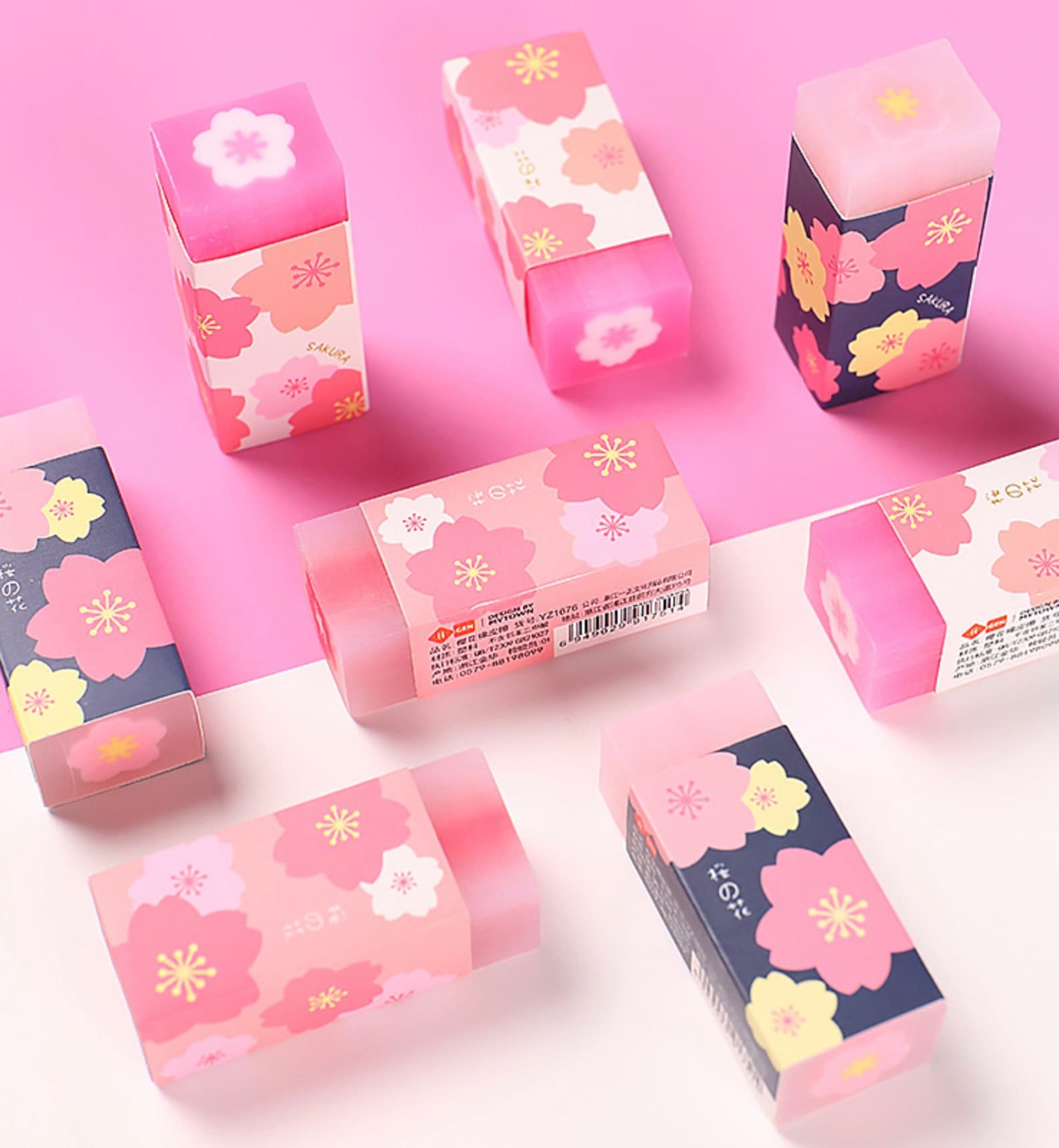 Sakura Erasers Cute Flower Eraser - Etsy