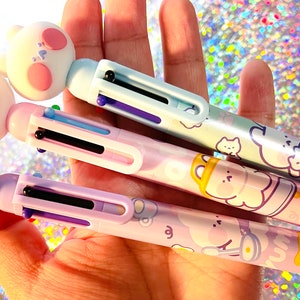 Kawaii Rabbit Ballpoint-pen 6 Colors in 1 Pen| Multiple Color - Etsy