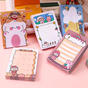 Kawaii Sticky Notes | 80 Sheets Kawaii Mini Note Pad - Etsy