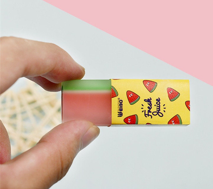 Kawaii Fruits Erasers Watermelon Orange Grape Erasers | Etsy