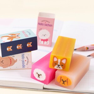 Puppy Erasers | Bichon, Poodle, Corgi Erasers - Etsy