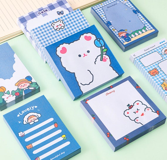 50 Sheets Kawaii Mini Note Pad Kawaii Girl and Friends Memo Pads Paper ...