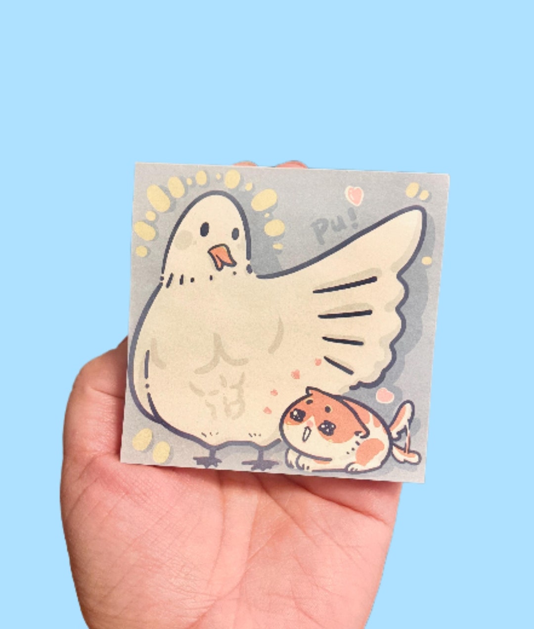 Goose With Hamster Memo Pads | 100 Sheets Kawaii Mini Note Pad - Etsy
