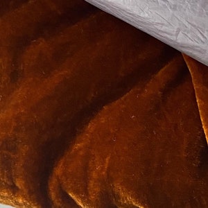 Orange Silk Velvet Fabric | Peach Color Mulberry Silk Velvet Fabric ...
