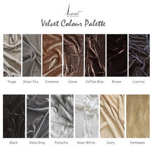 Silk Velvet Fabric Sample | Combo 30 Colors Sample of Silk Velvet ...