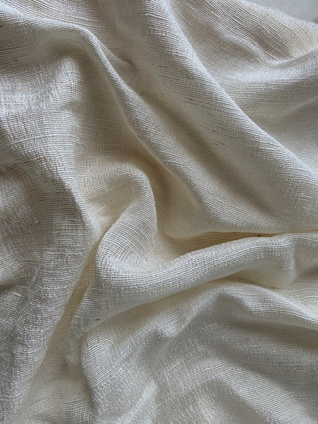 Raw Mulberry Silk Fabric: Undyed, Handwoven, 33" Wide - Etsy