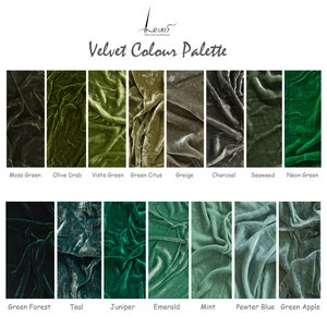 Silk Velvet Fabric Sample | Combo 30 Colors Sample of Silk Velvet ...