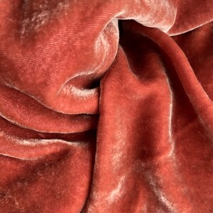 Orange Silk Velvet Fabric | Peach Color Mulberry Silk Velvet Fabric ...