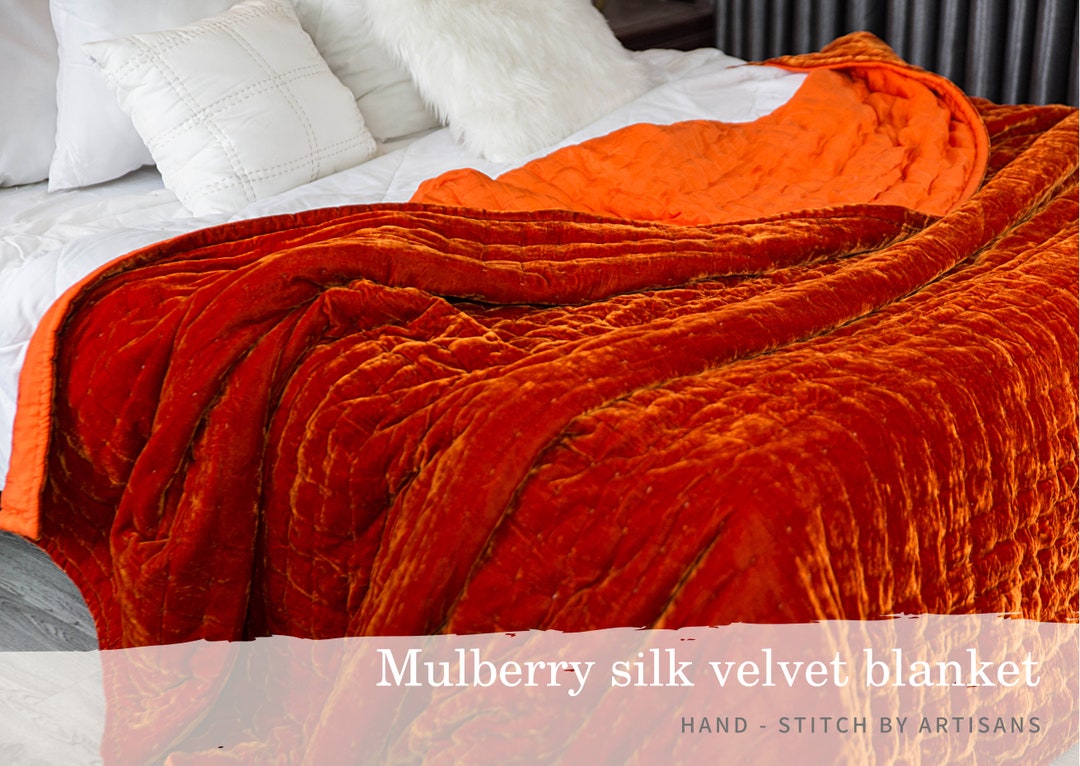 Velvet Throw Blanket | Handmade Bedding Set | Luxury Velvet Bedding ...