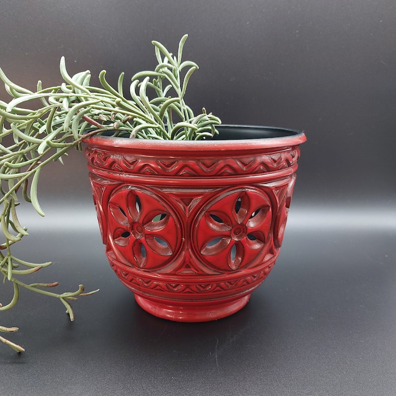 Retro Plant Pot - Etsy