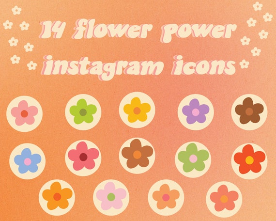 Cute Flower Power Insta Highlight Covers Instagram | Etsy