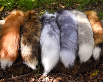 Eco Friendly Frost/indigo Fox Tails - Etsy