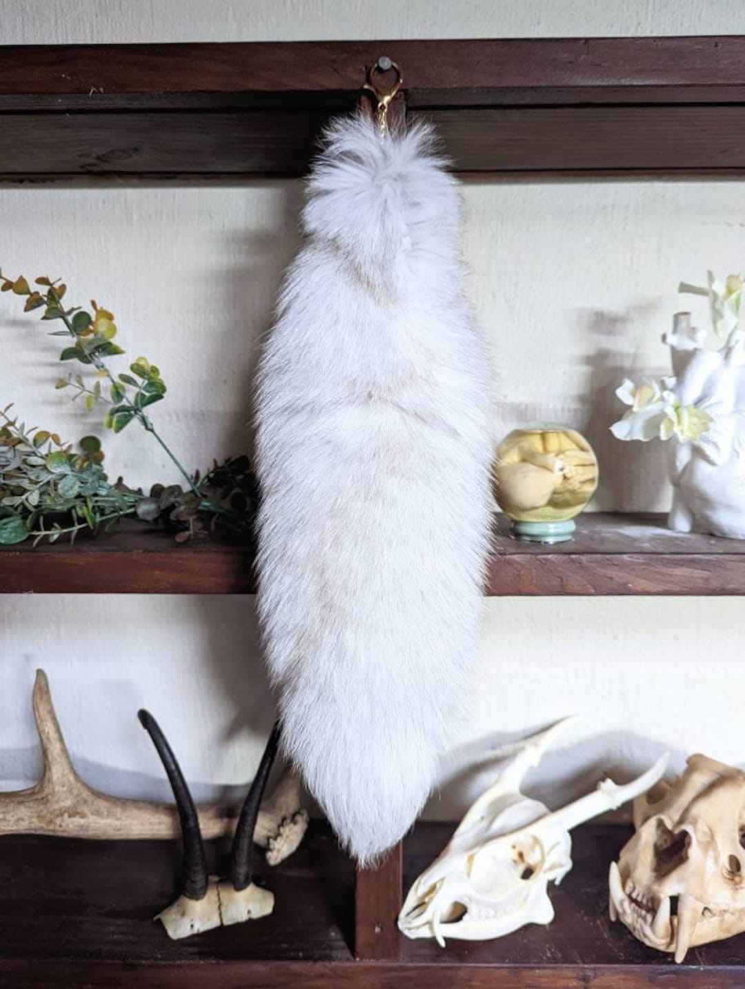 Arctic Fox Tail Keychains - Etsy