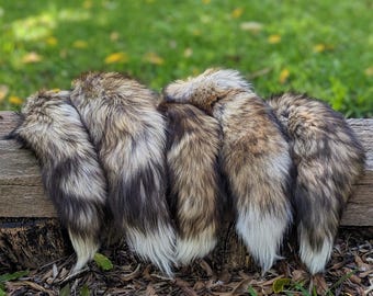 Cross Fox Tail Keychain, Real Fur Keychain - Etsy