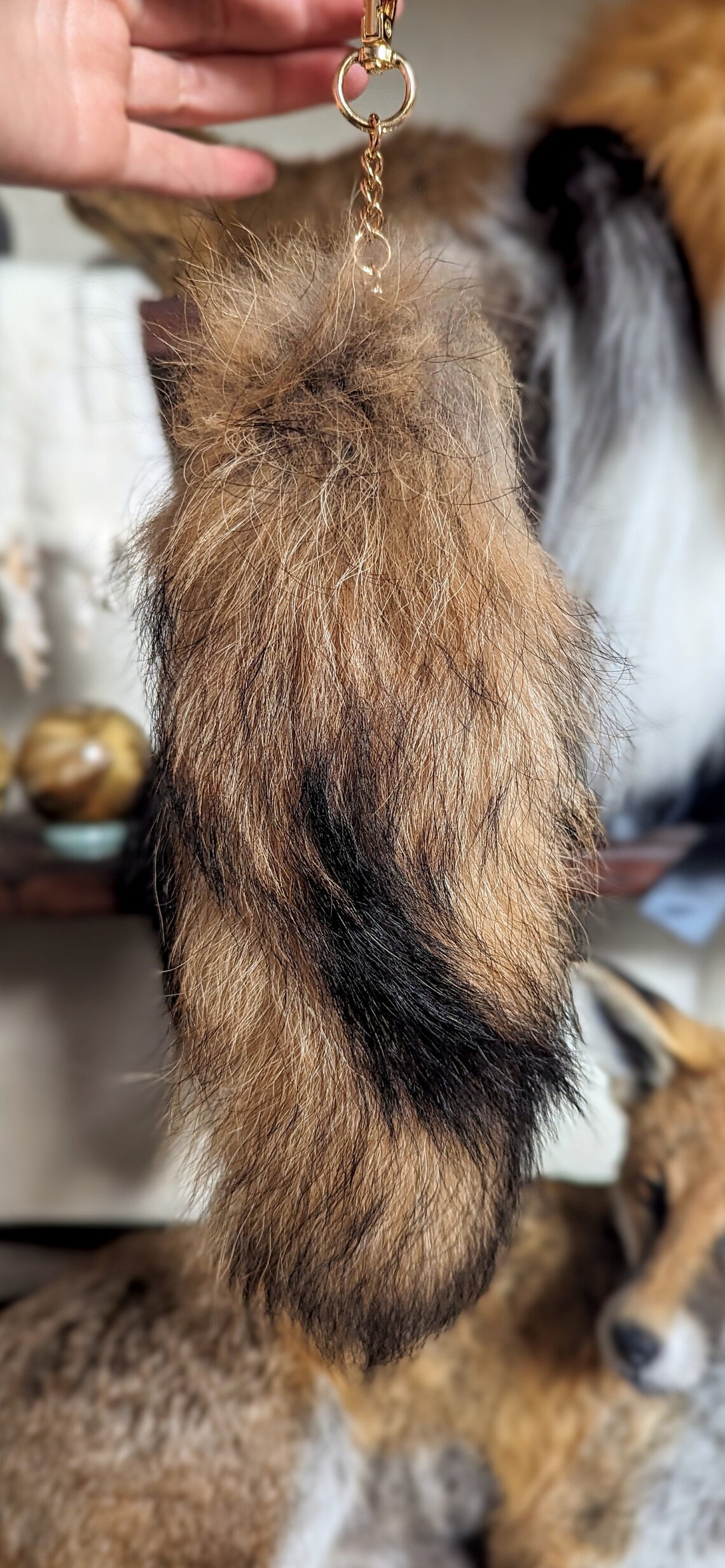 Tanuki Tail Keychain - Etsy