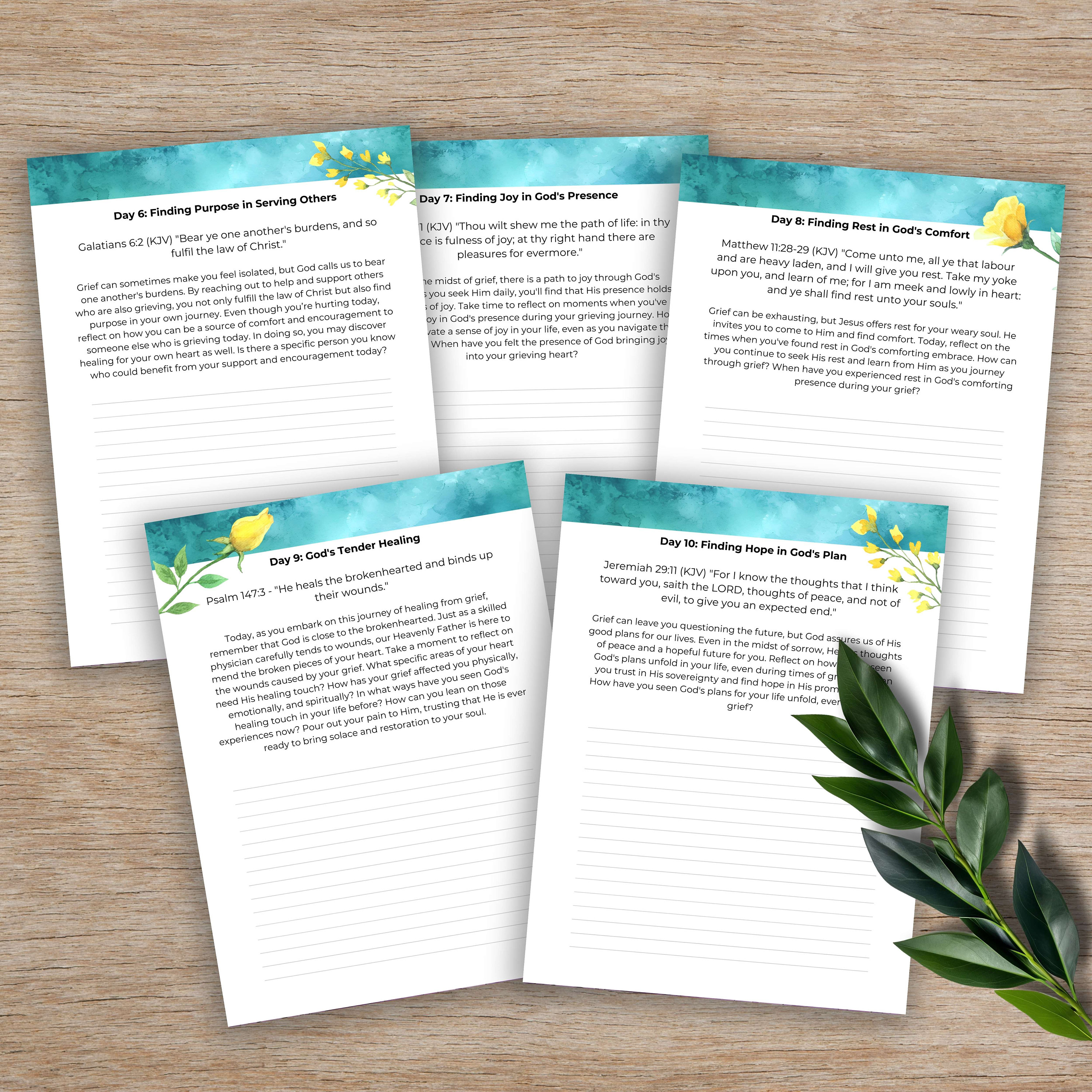 Christian Devotional Journal With Guided Prompts and Bible Verses Grief ...