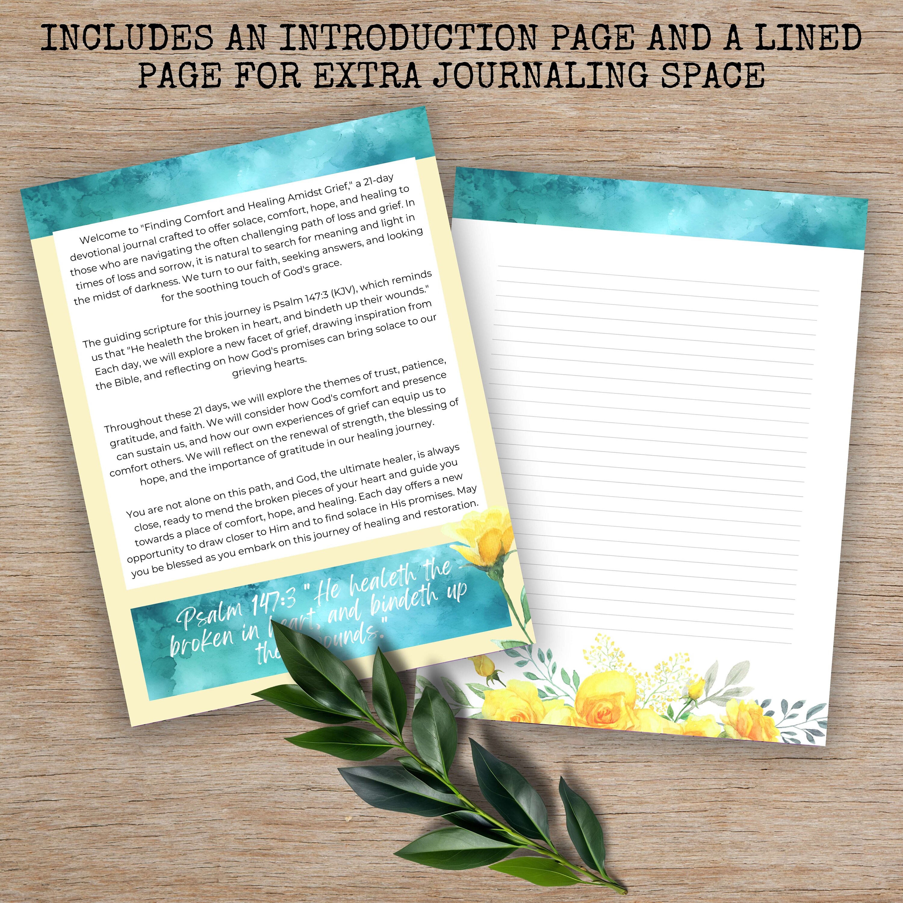 Christian Devotional Journal With Guided Prompts and Bible Verses Grief ...