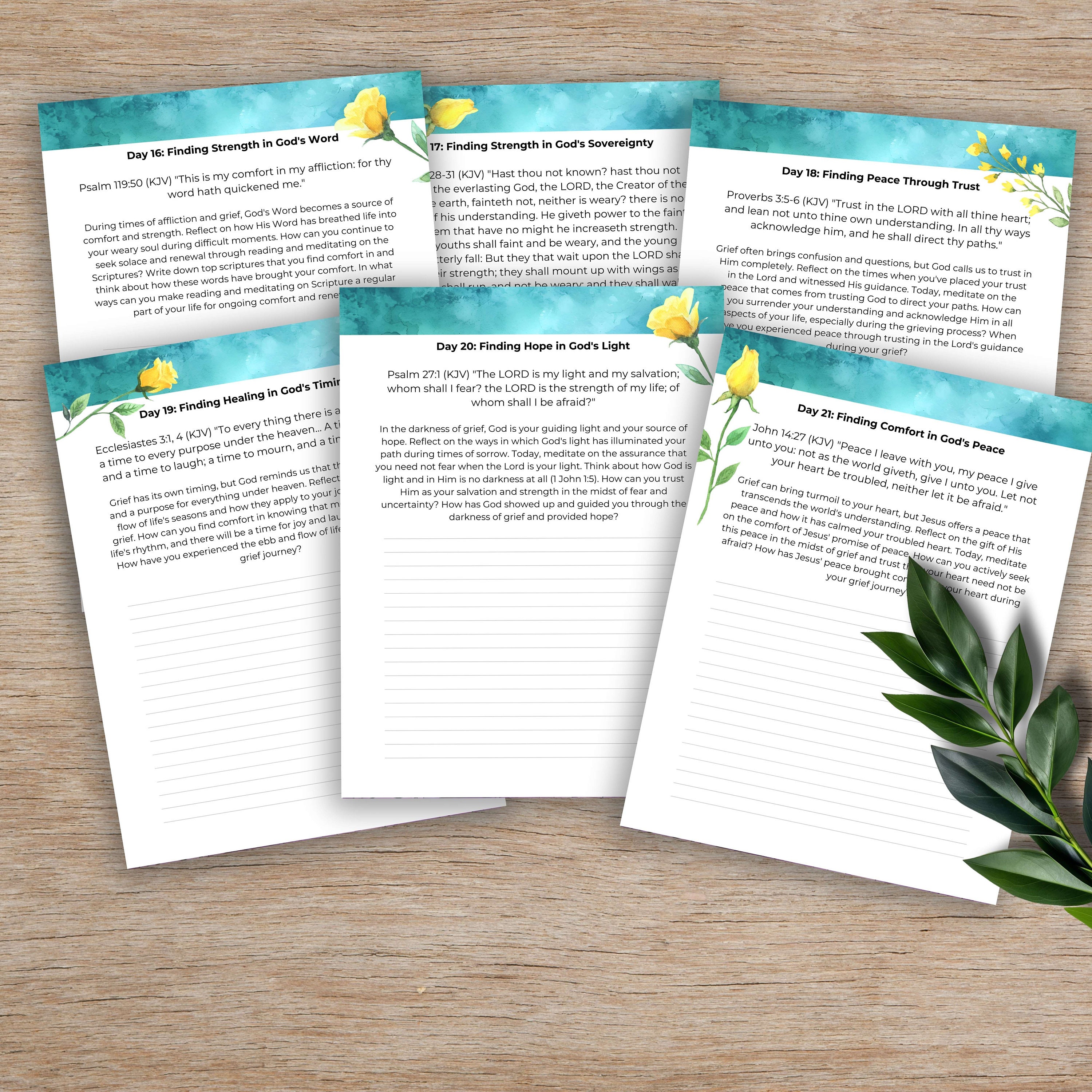 Christian Devotional Journal With Guided Prompts and Bible Verses Grief ...