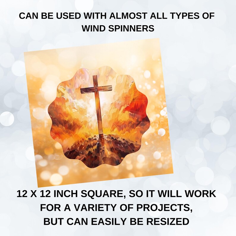 Christian Wind Spinner PNG - Cross Sublimation Designs - Printable ...