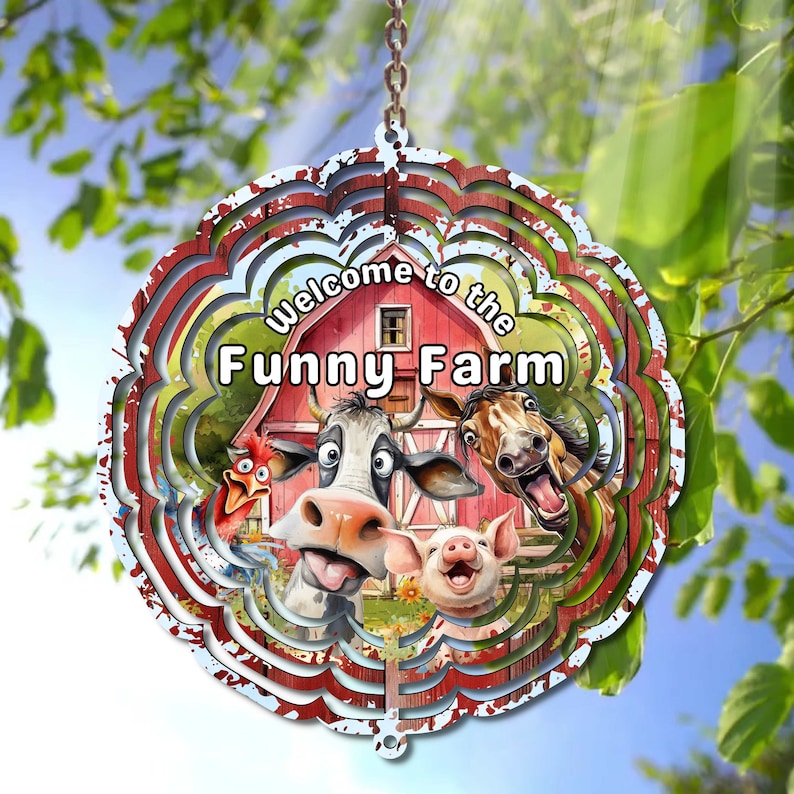 Farm Wind Spinner PNG - Welcome to the Funny Farm Sublimation Design ...