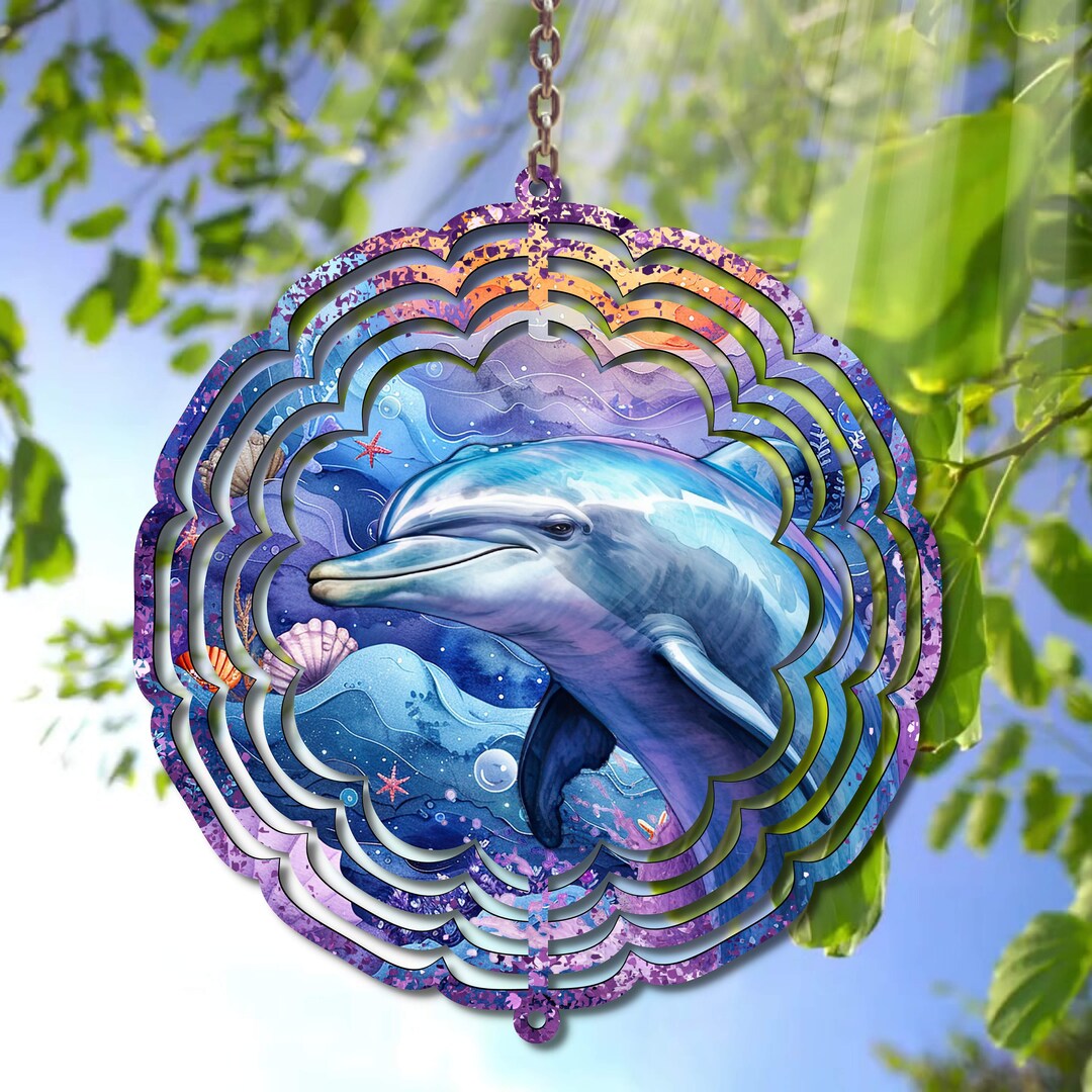 Dolphin Wind Spinner Sublimation Design - Ocean PNG for Personal and ...
